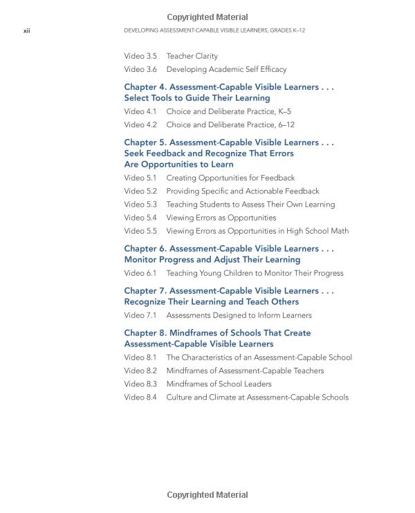 Developing Assessment-Capable Visible Learners, Grades K-12: Maximizing ...