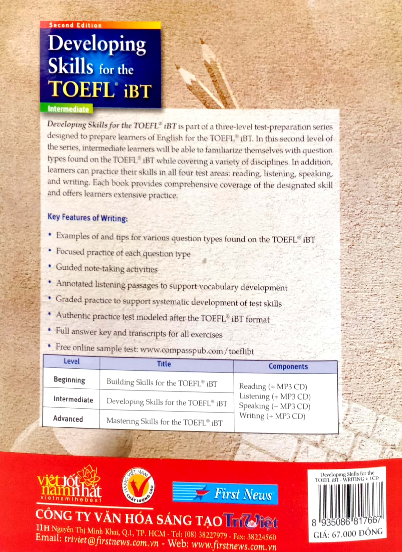 Sách Developing Skills For The Toefl IBT - Writing - Kèm CD - FAHASA.COM
