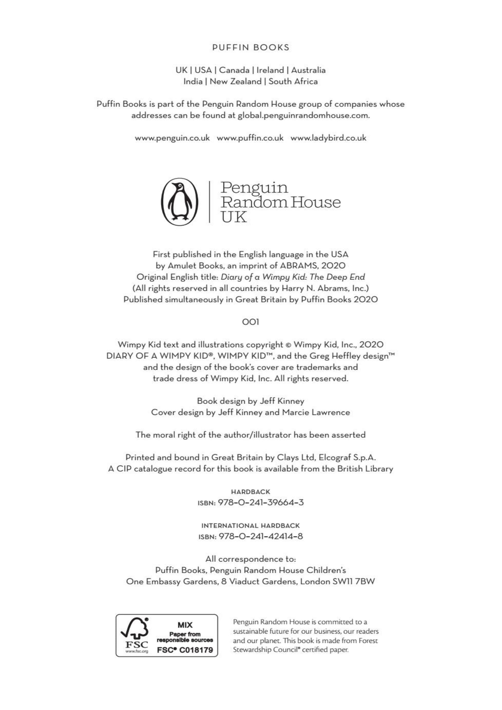 Diary of a Wimpy Kid 15: The Deep End Hardcover - FAHASA.COM