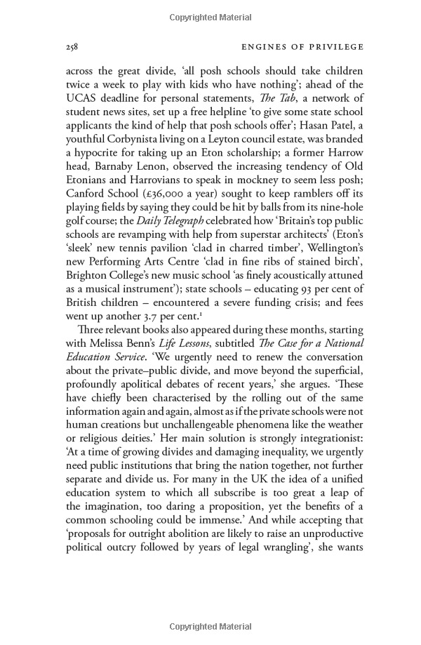 Engines Of Privilege: Britain's Private School Problem
