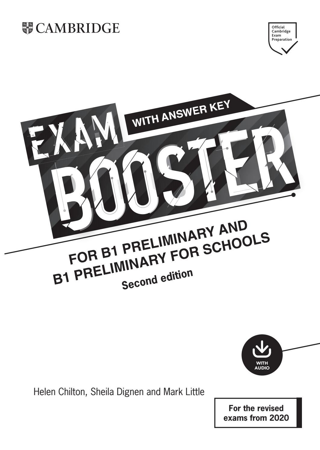 Exam Booster For Preliminary And Preliminary for Schools With Answer ...