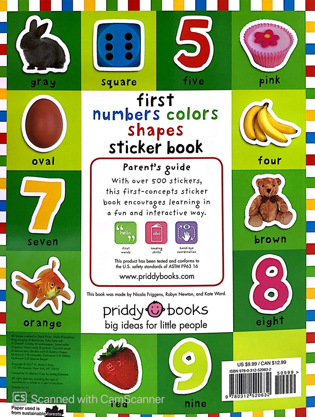 First 100 Stickers: First Numbers, Colors, Shapes