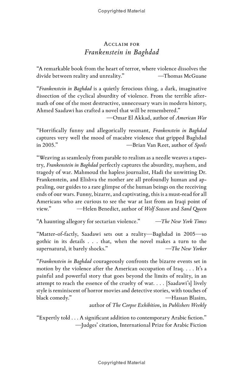 Frankenstein In Baghdad - FAHASA.COM