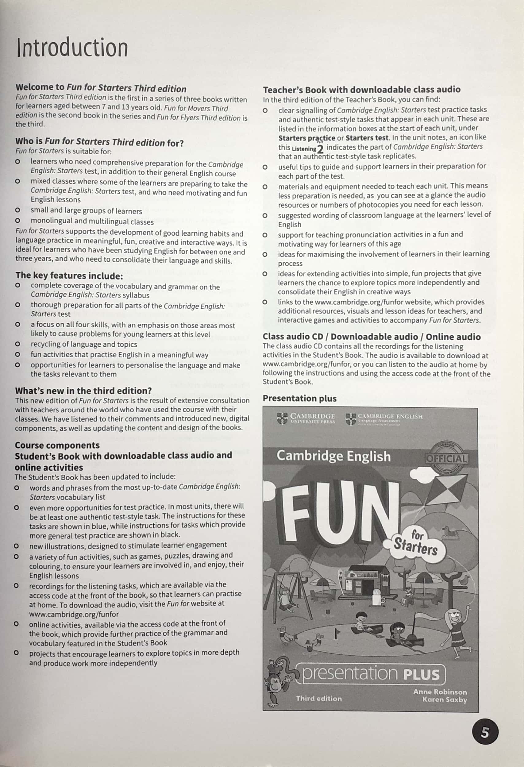 Fun for Starters Teacher's Book with Audio