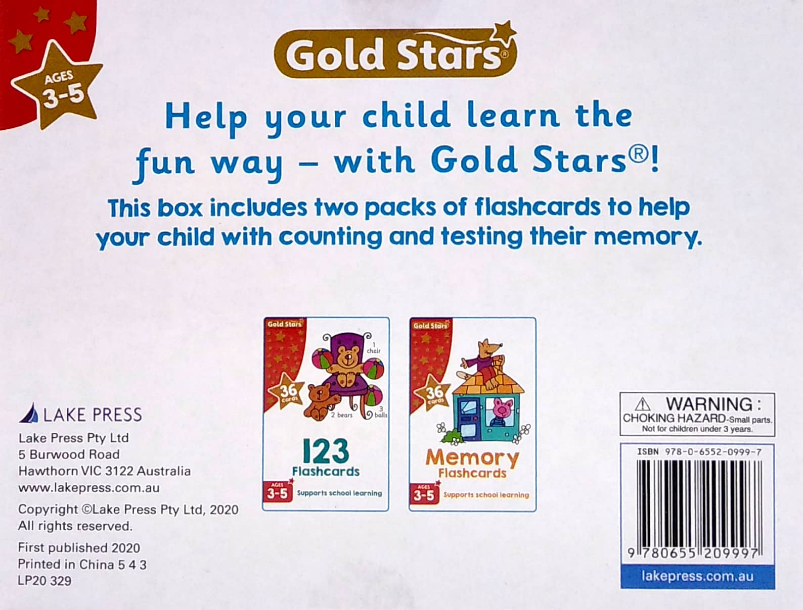 Gold Stars 123 & Memory Flashcards Set - FAHASA.COM