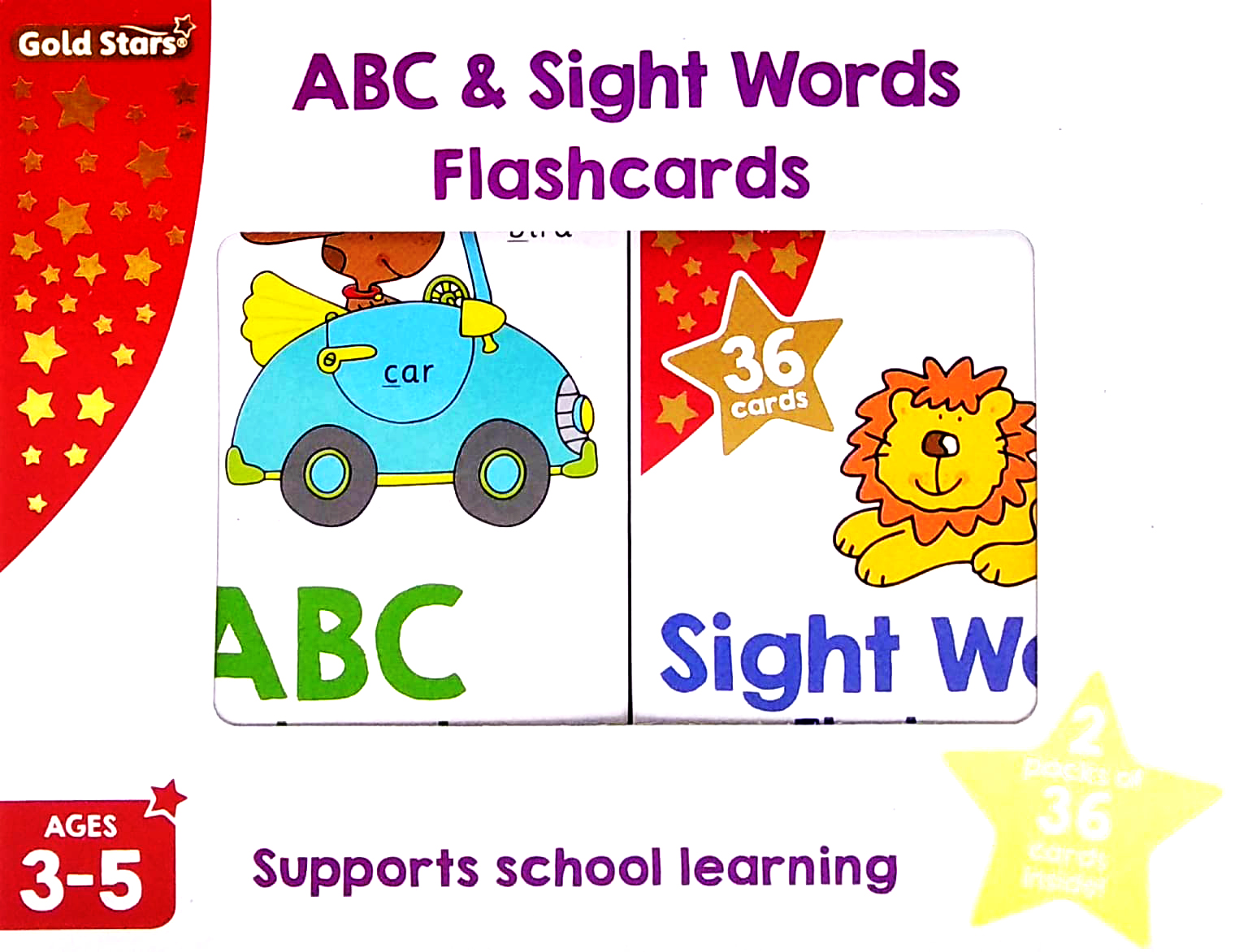 Gold Stars ABC & Sight Words Flashcards Set - FAHASA.COM