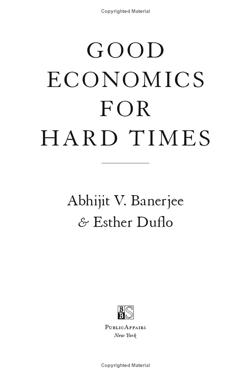 Good Economics For Hard Times - FAHASA.COM