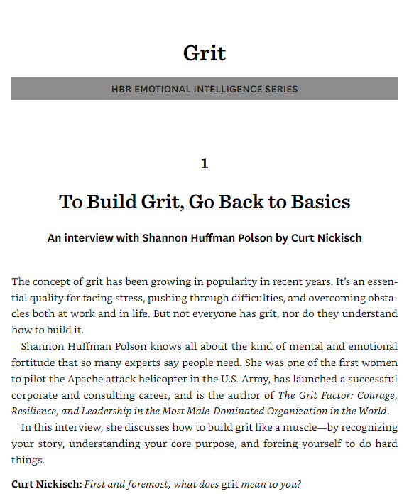 Grit (HBR Emotional Intelligence Series)