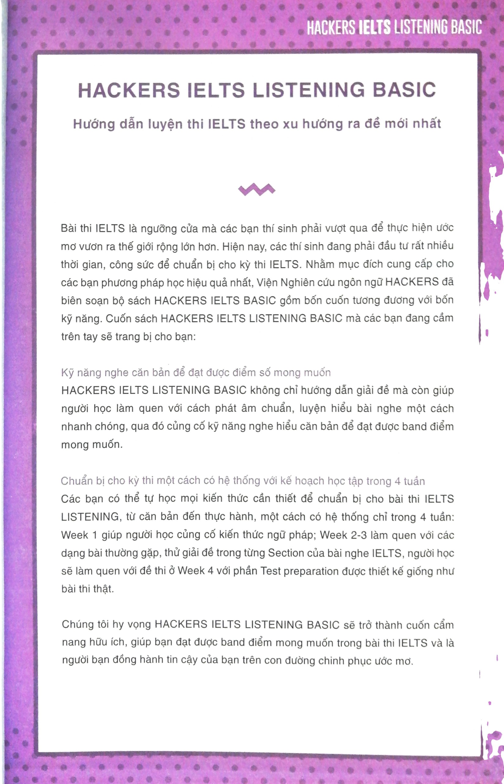 Sách Hackers Ielts Basic - Listening - FAHASA.COM