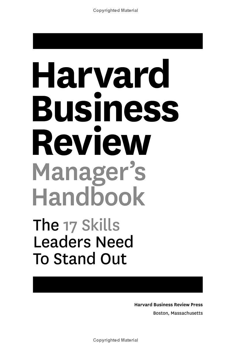 Harvard Business Review Manager's Handbook: The 17 Skills Leaders Need To Stand Out (HB - FAHASA.COM
