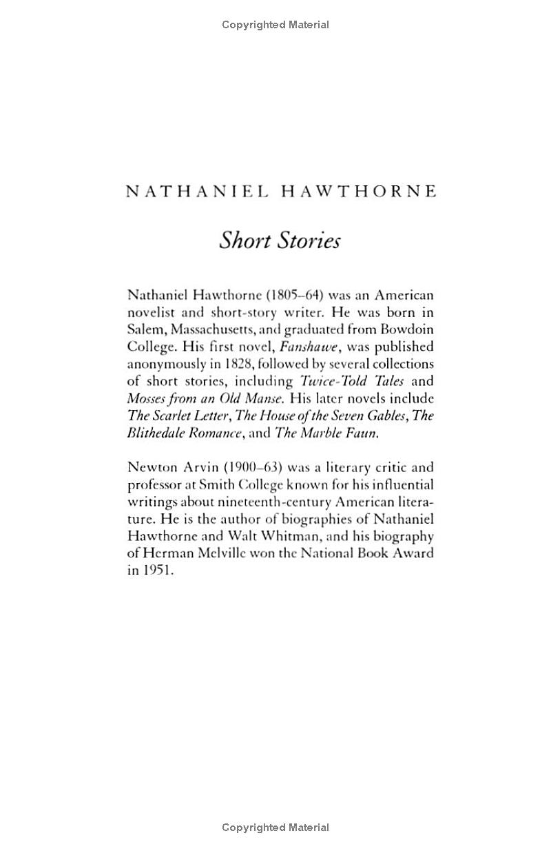 Hawthorne's Short Stories