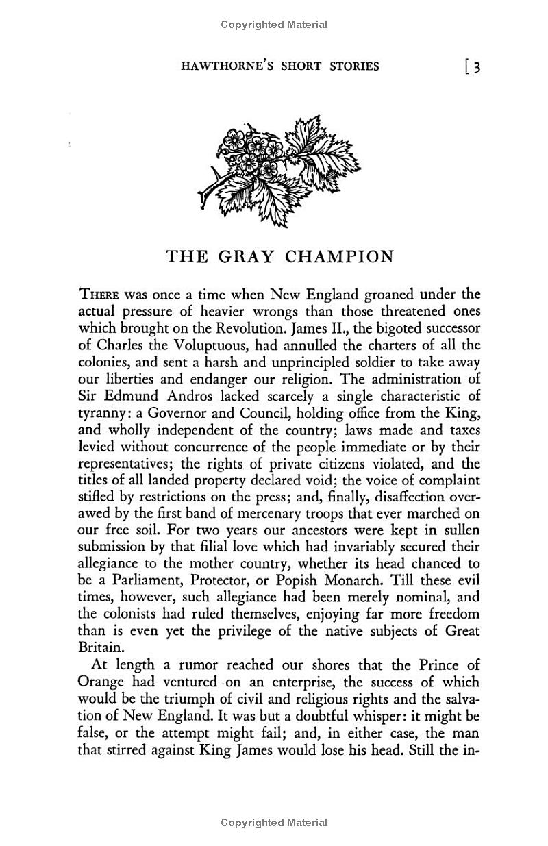 Hawthorne's Short Stories