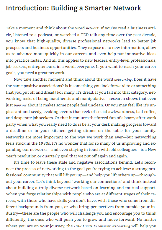 HBR Guide To Smarter Networking (HBR Guide Series) - FAHASA.COM