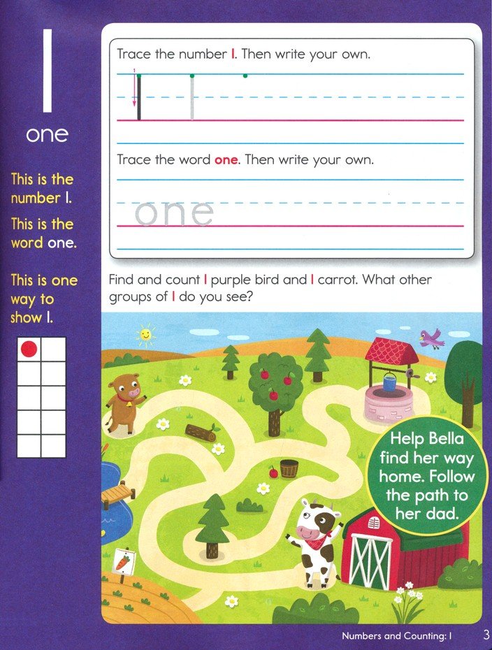 Highlights Kindergarten Learning Workbook Pack: Reading; Math Concepts ...
