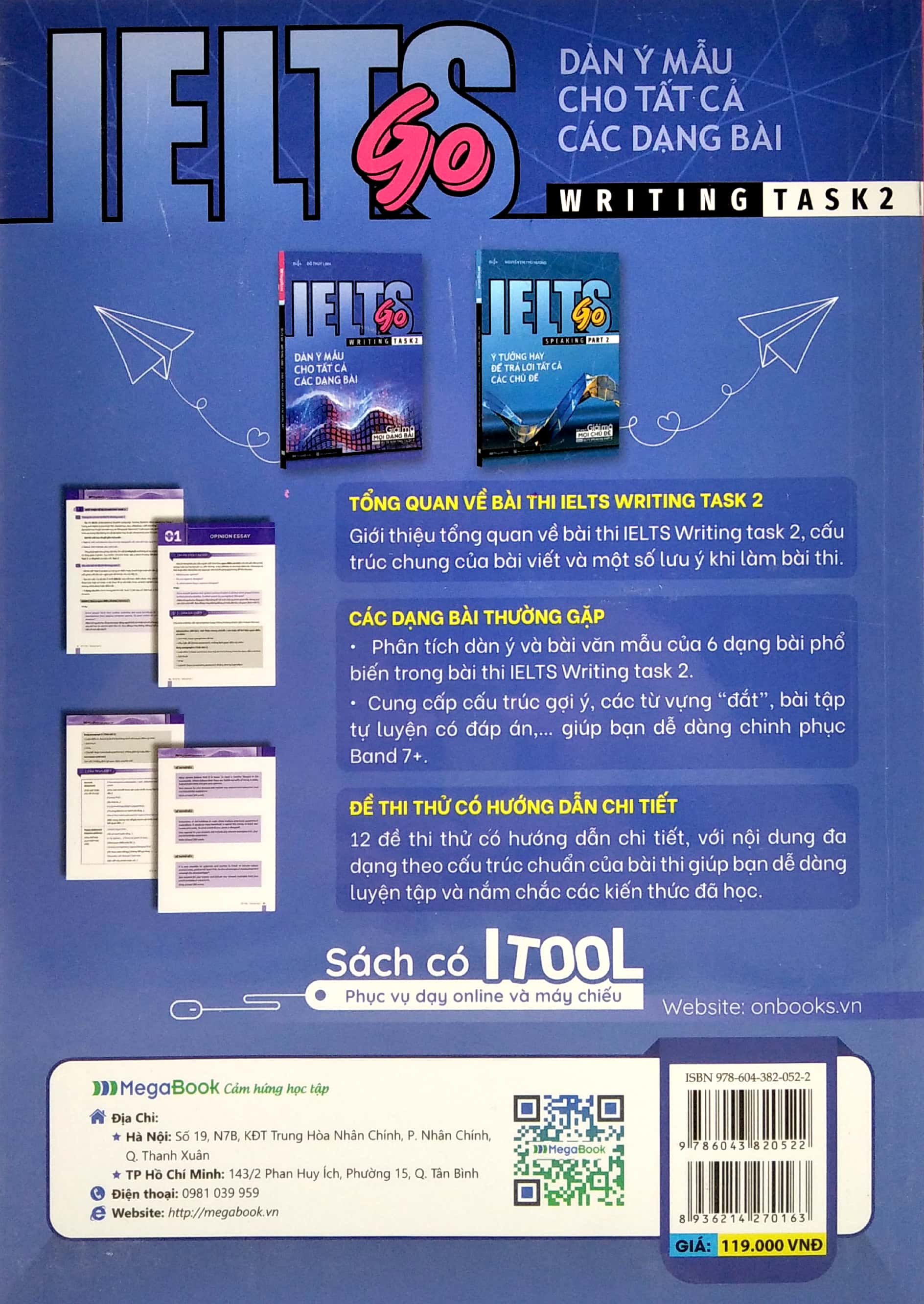 Sách Ielts Go - Writing Task 2 - Dàn Ý Mẫu Cho Tất Cả Các Dạng Bài - FAHASA.COM