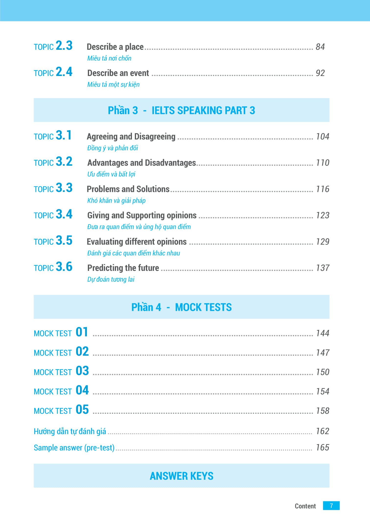 IELTS KEY SPEAKING - Công Thức Học Nhanh IELTS - Speaking Part 1, 2, 3 ...