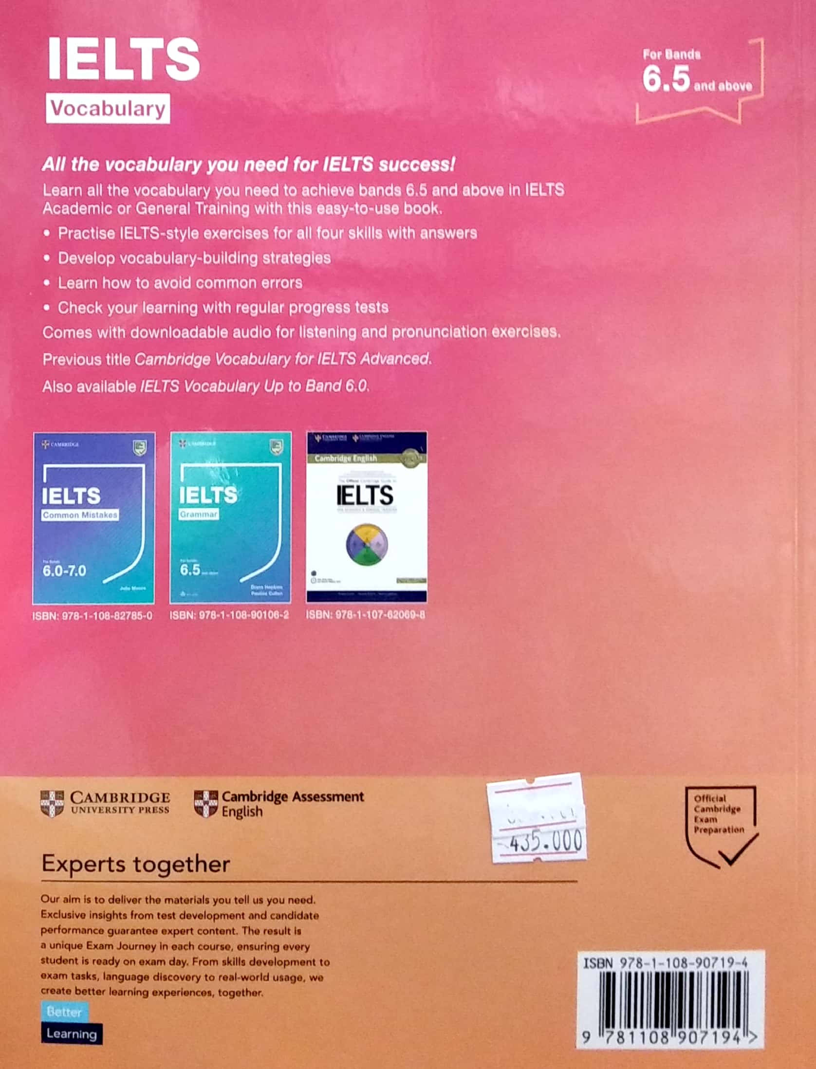 IELTS Vocabulary For Bands 6.5 And Above With Answers And Downloadable Audio - FAHASA.COM