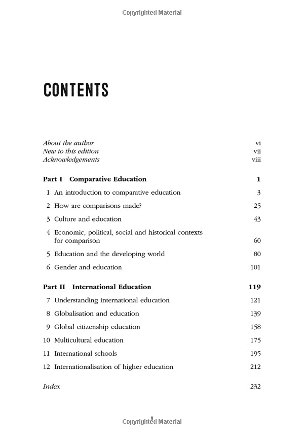 Introduction To Comparative And International Education