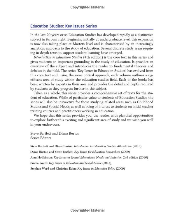 Introduction To Education Studies (Educational Studies: Key Issues ...