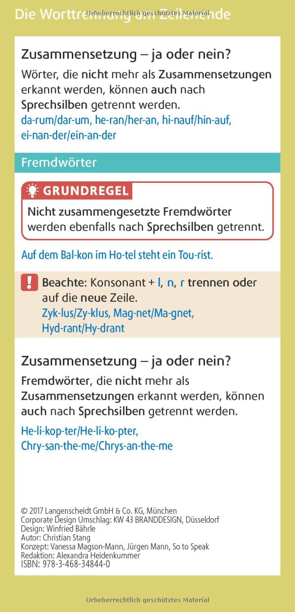 Langenscheidt Go Smart Deutsche Rechtschreibung - Fächer