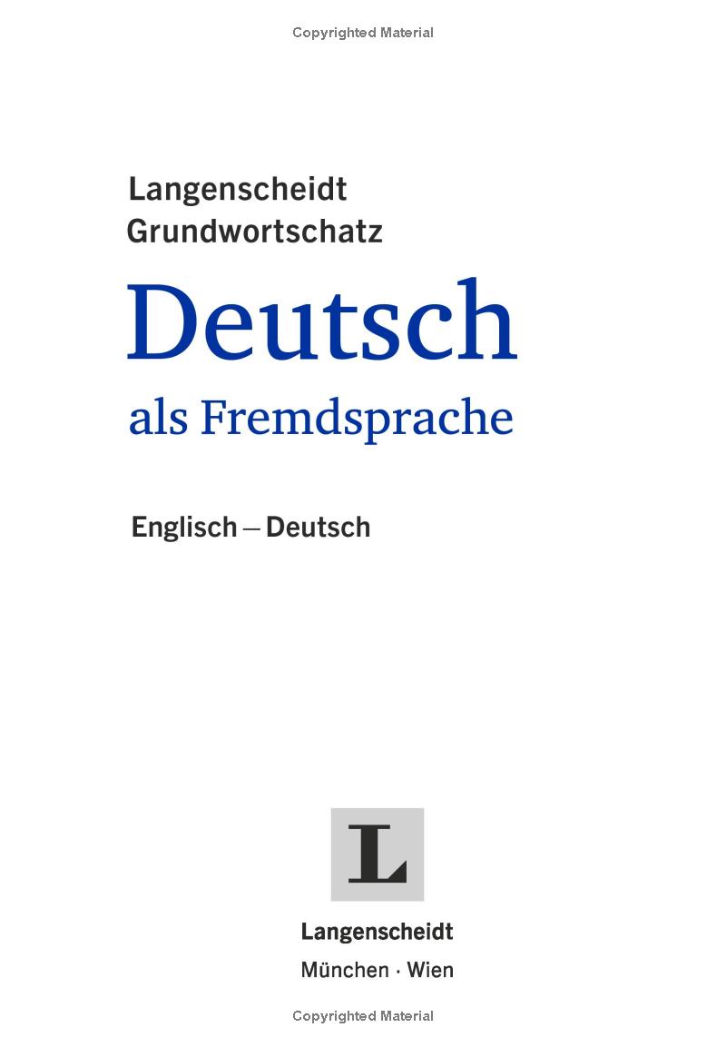 Langenscheidt Grundwortschatz Deutsch als Fremdsprache - FAHASA.COM