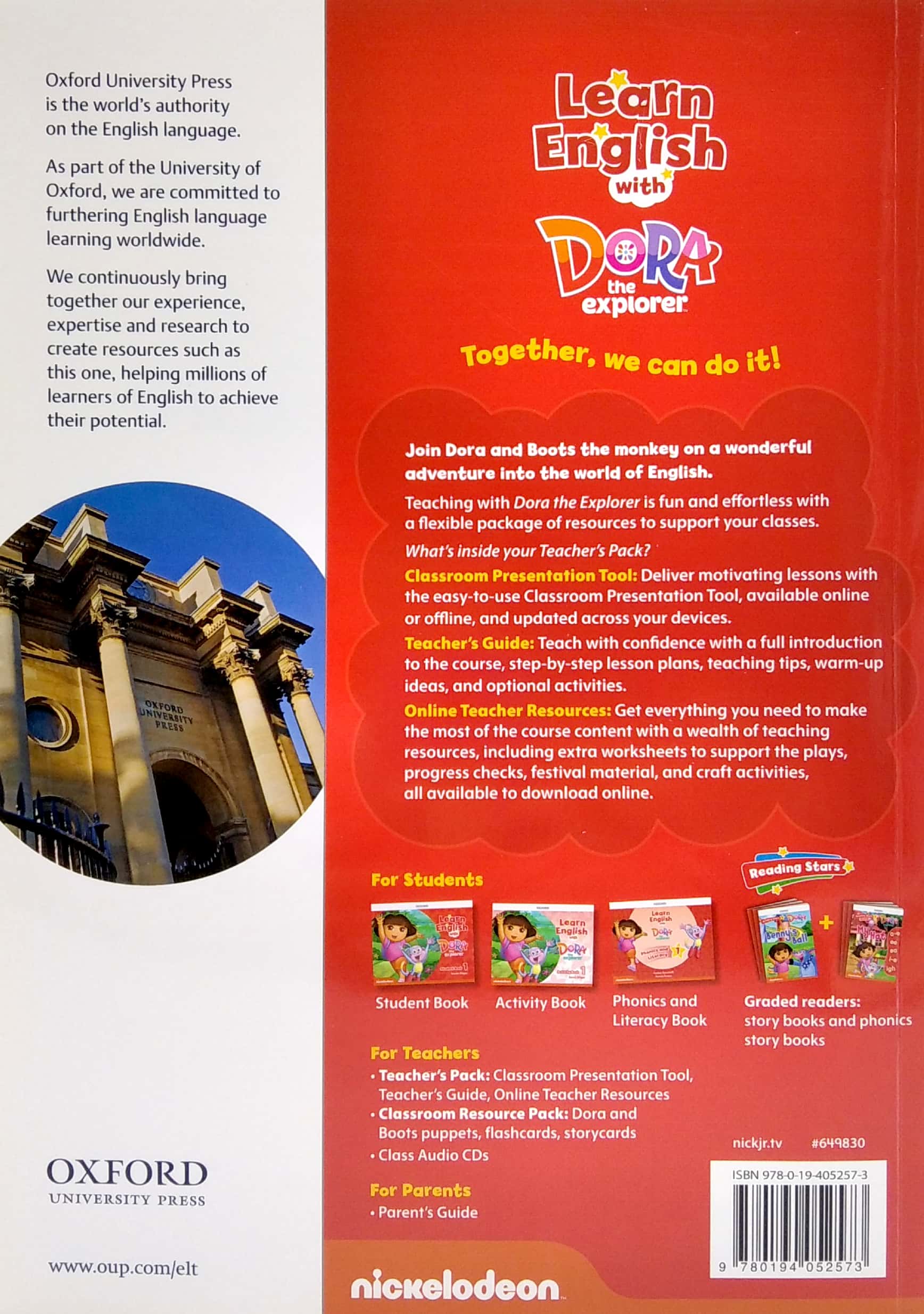 Learn English With Dora The Explorer: Level 1: Teacher's Pack