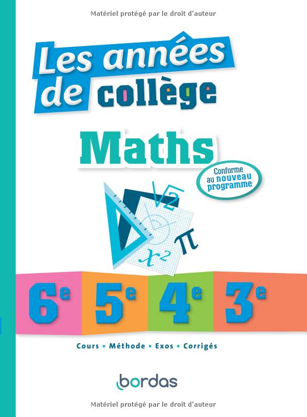 Les années de collège Maths