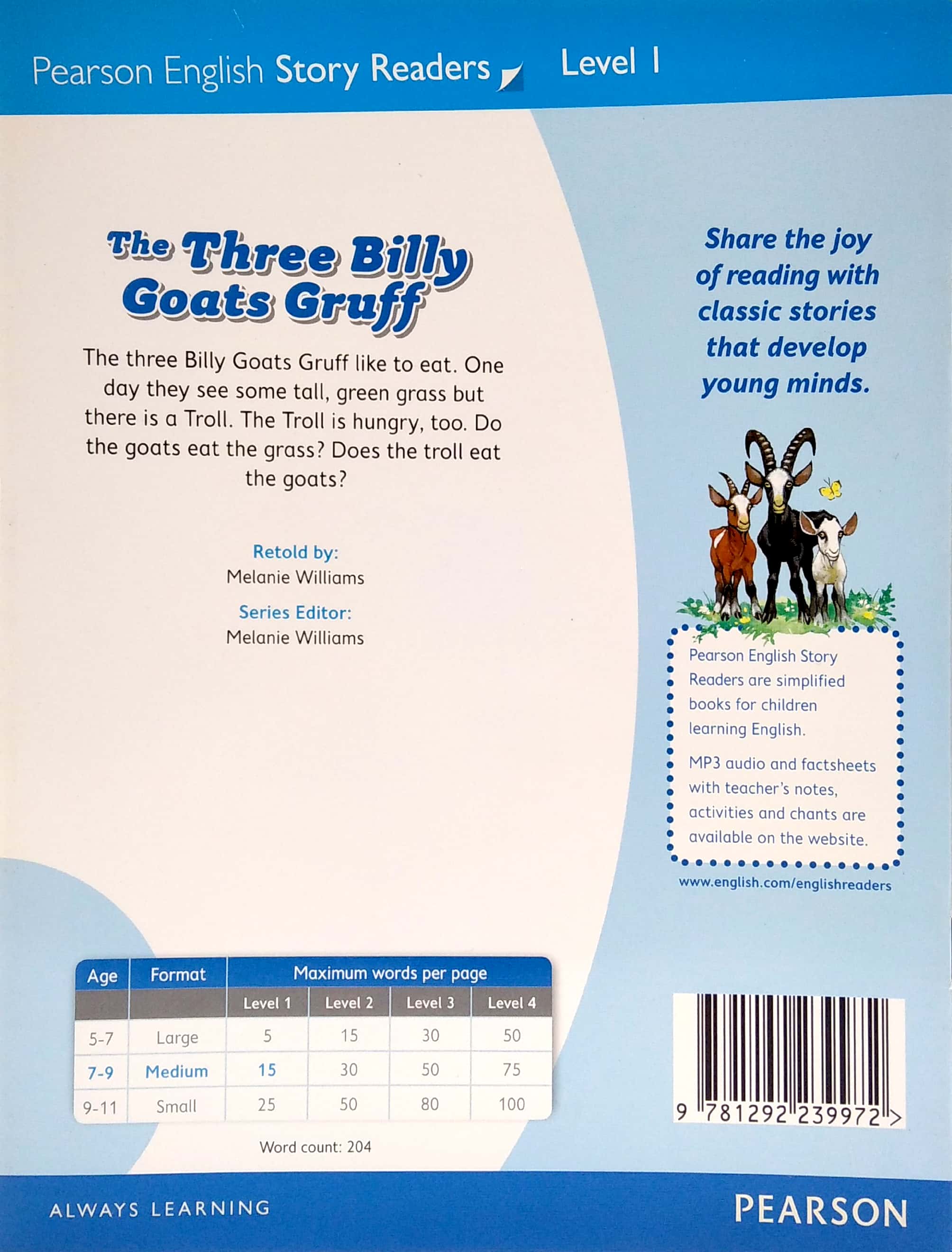 Level 1: The Three Billy Goats Gruff (Pearson English Story Readers ...