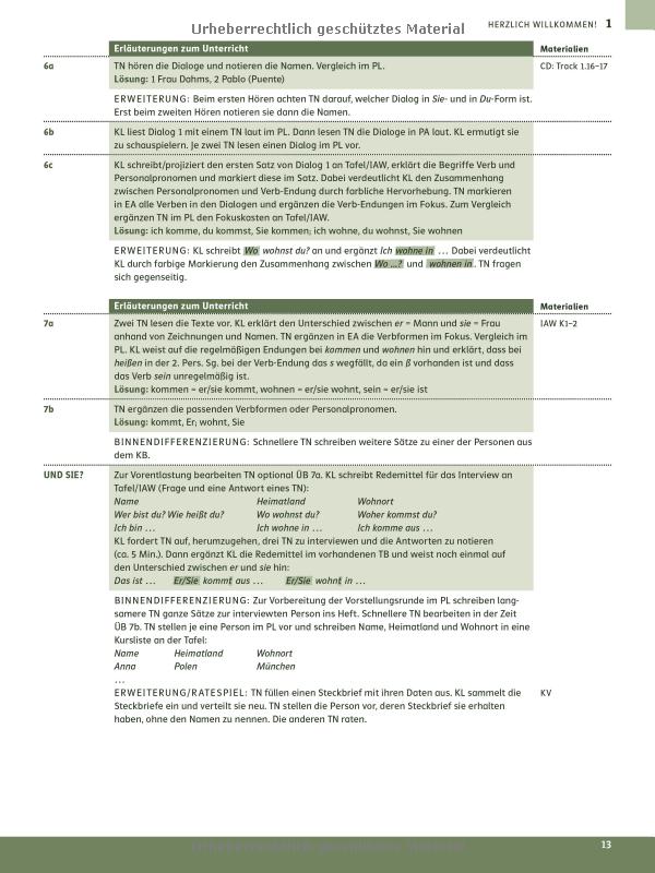 Linie 1 A1: Deutsch in Alltag und Beruf. Lehrerhandbuch - FAHASA.COM