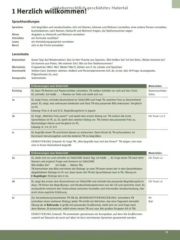 Linie 1 A1: Deutsch in Alltag und Beruf. Lehrerhandbuch - FAHASA.COM