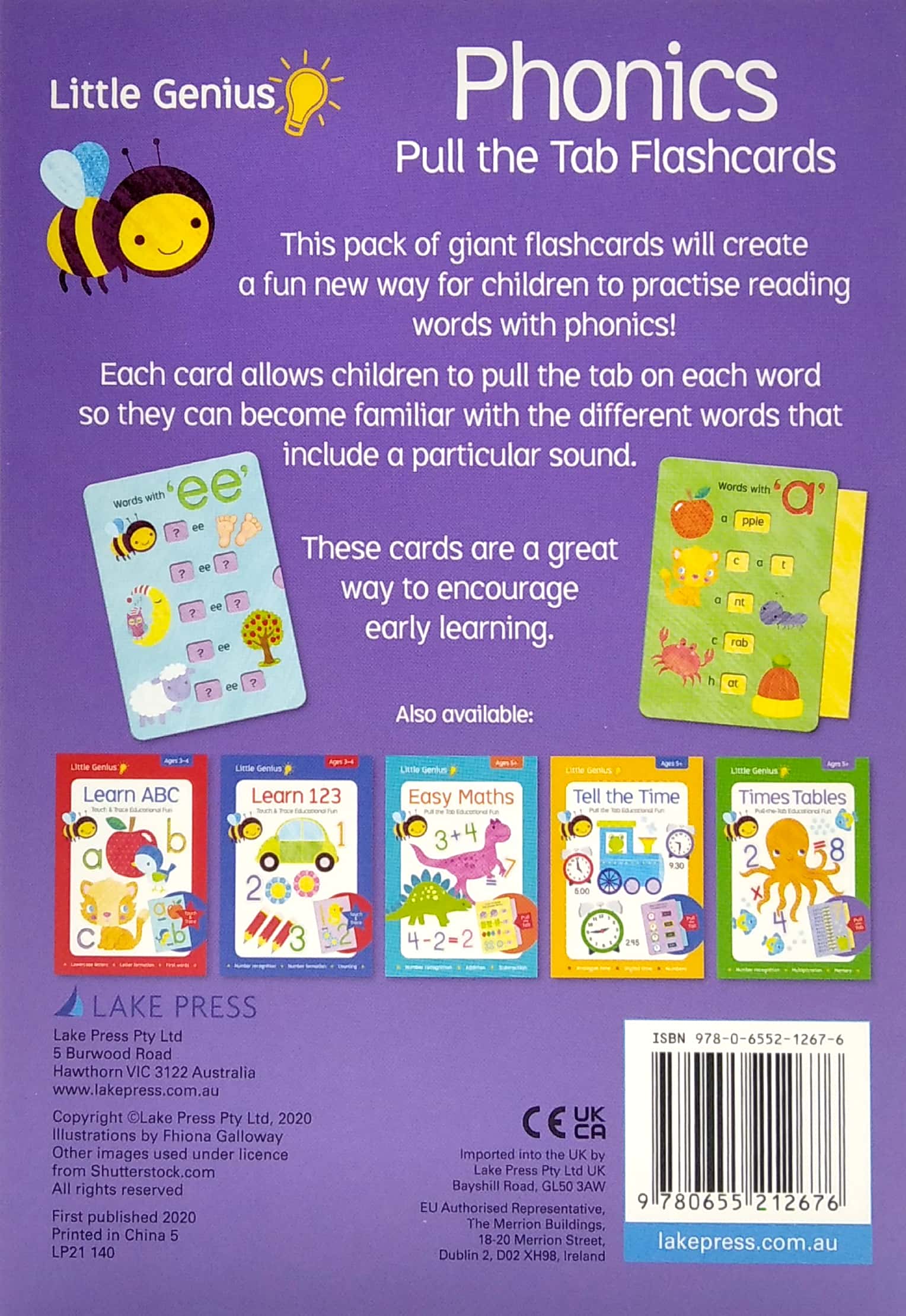 Little Genius: Phonics Pull The Tab Flashcards - FAHASA.COM