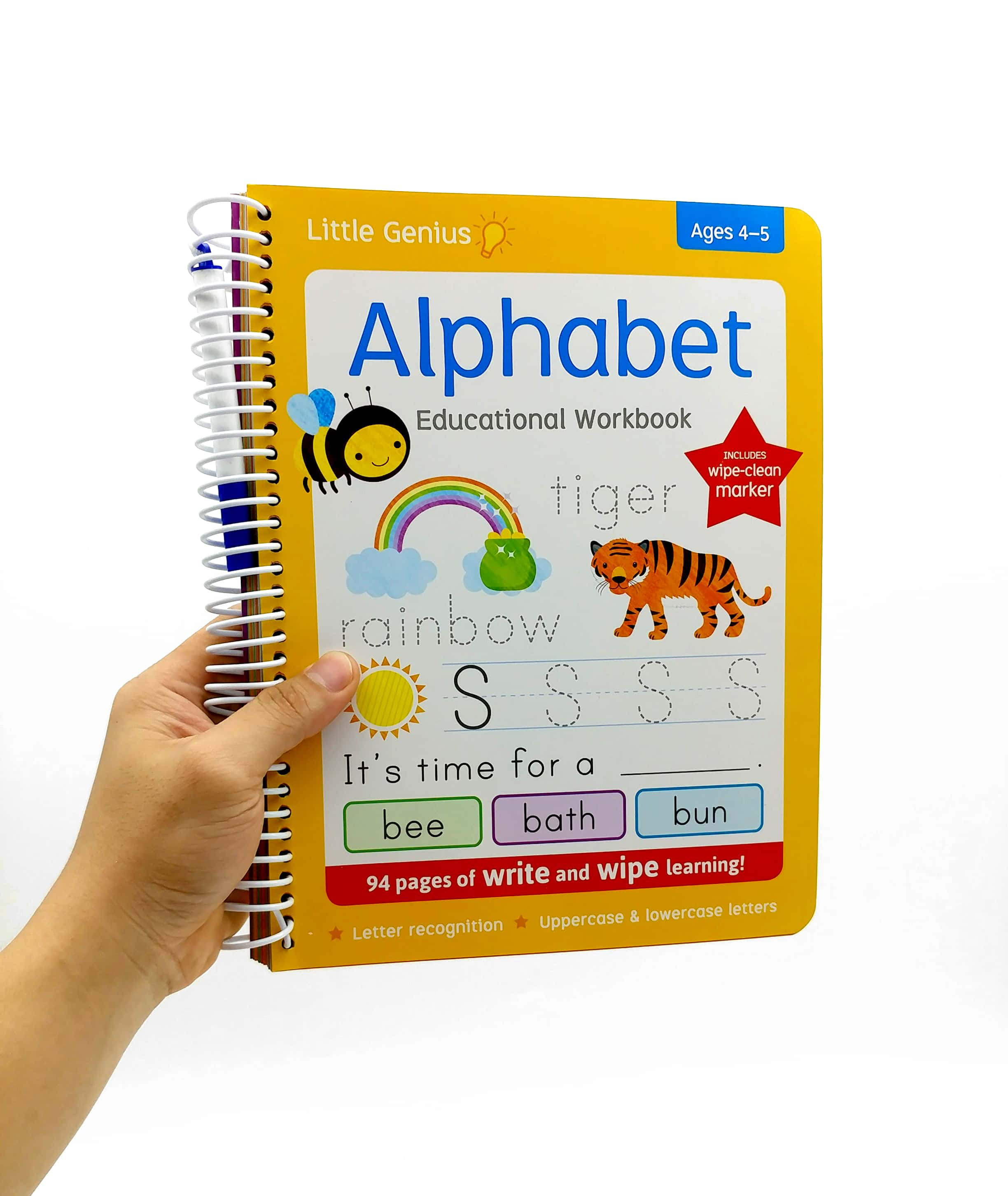Little Genius Write And Wipe Bind Up - Alphabet - FAHASA.COM