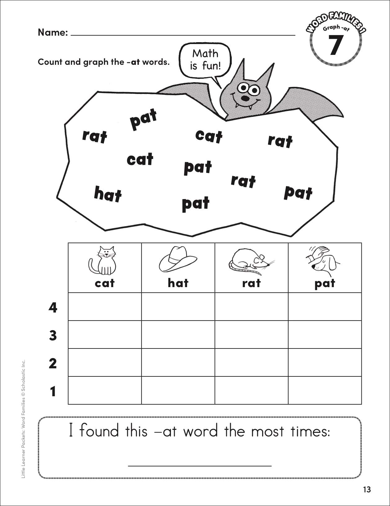 Little Learner Packets: Word Families: 10 Playful Units That Teach Key ...