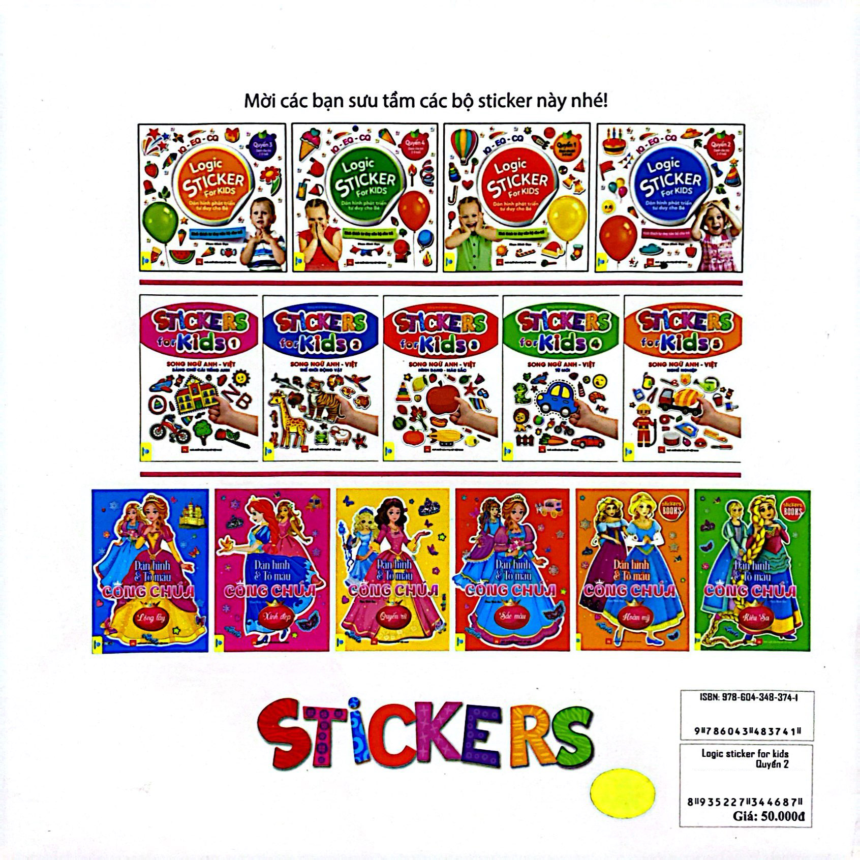 Sách Logic Sticker For Kids - Dán Hình Phát Triển Tư Duy Cho Bé - Quyển ...