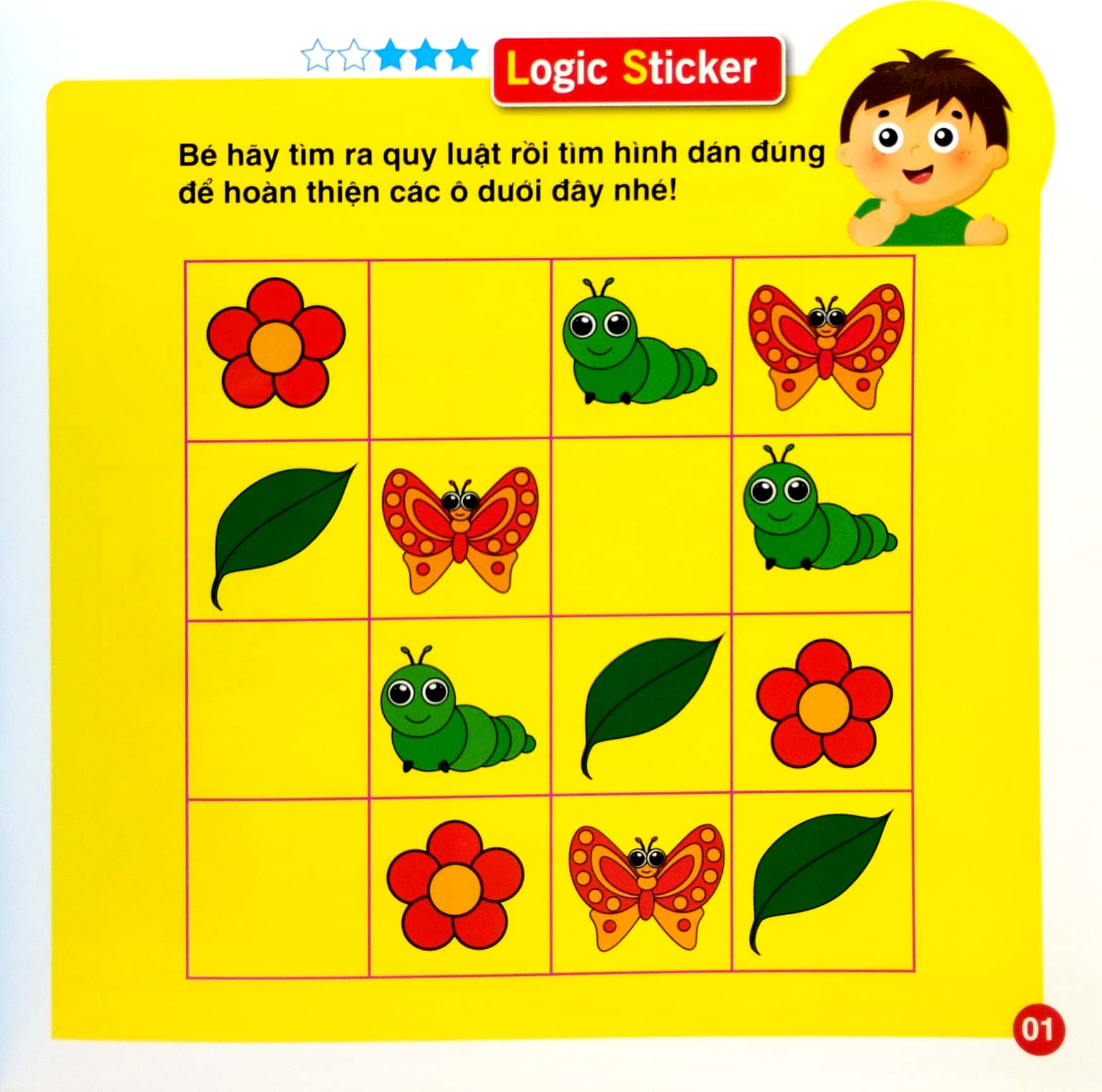 Sách Logic Sticker For Kids - Dán Hình Phát Triển Tư Duy Cho Bé - Quyển ...