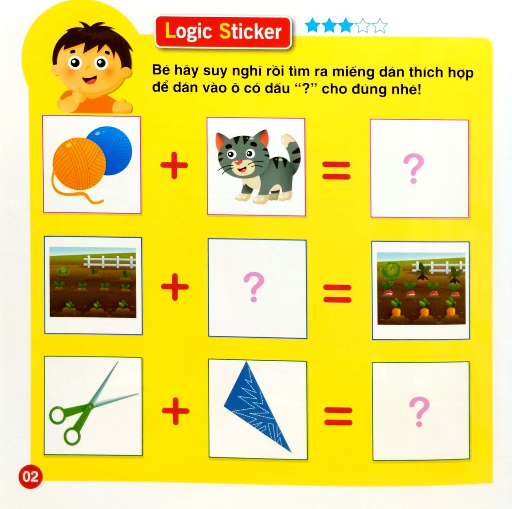 Logic Sticker For Kids - Dán Hình Phát Triển Tư Duy Cho Bé - Quyển 4 ...