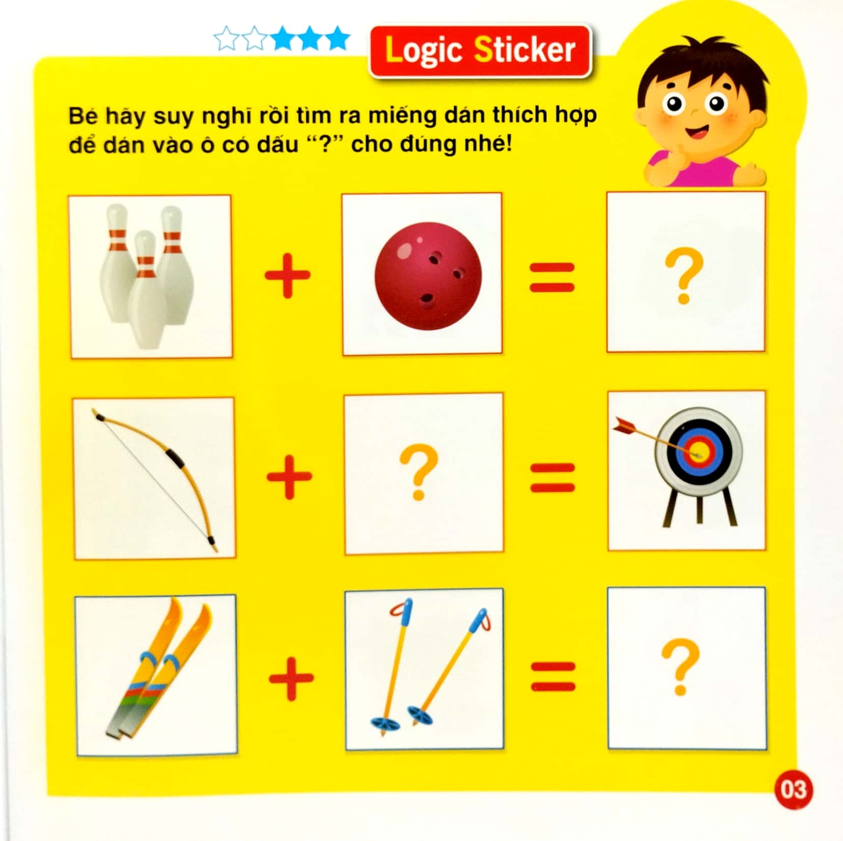 Logic Sticker For Kids - Dán Hình Phát Triển Tư Duy Cho Bé - Quyển 4 ...