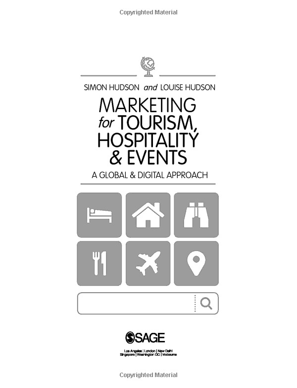 Marketing For Tourism, Hospitality & Events: A Global & Digital Approach
