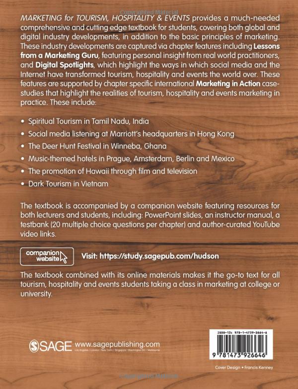 Marketing For Tourism, Hospitality & Events: A Global & Digital Approach