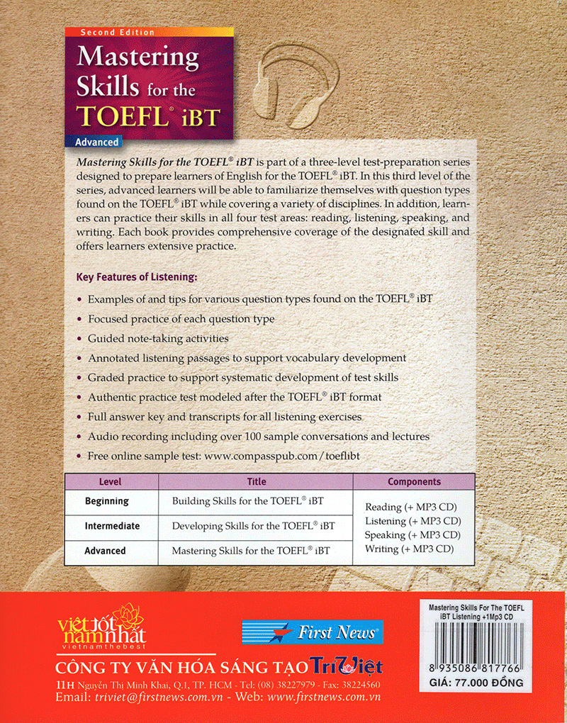 Mastering Skills For The Toefl IBT - Listening - Kèm CD PDF - Tờ Khai Y Tế