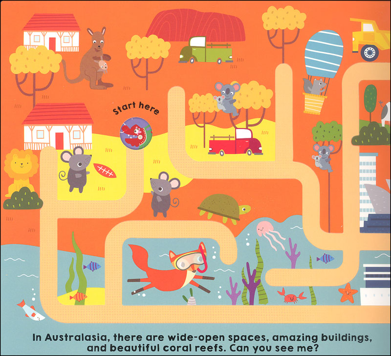 Maze Book: Follow Me Around The World (Finger Mazes) - FAHASA.COM