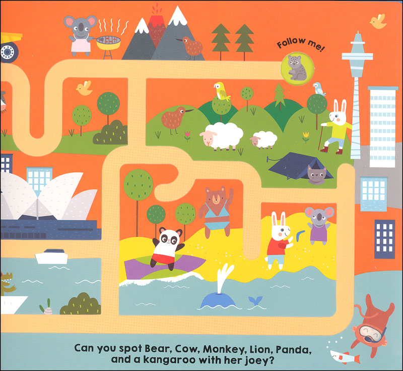 Maze Book: Follow Me Around The World (Finger Mazes) - FAHASA.COM