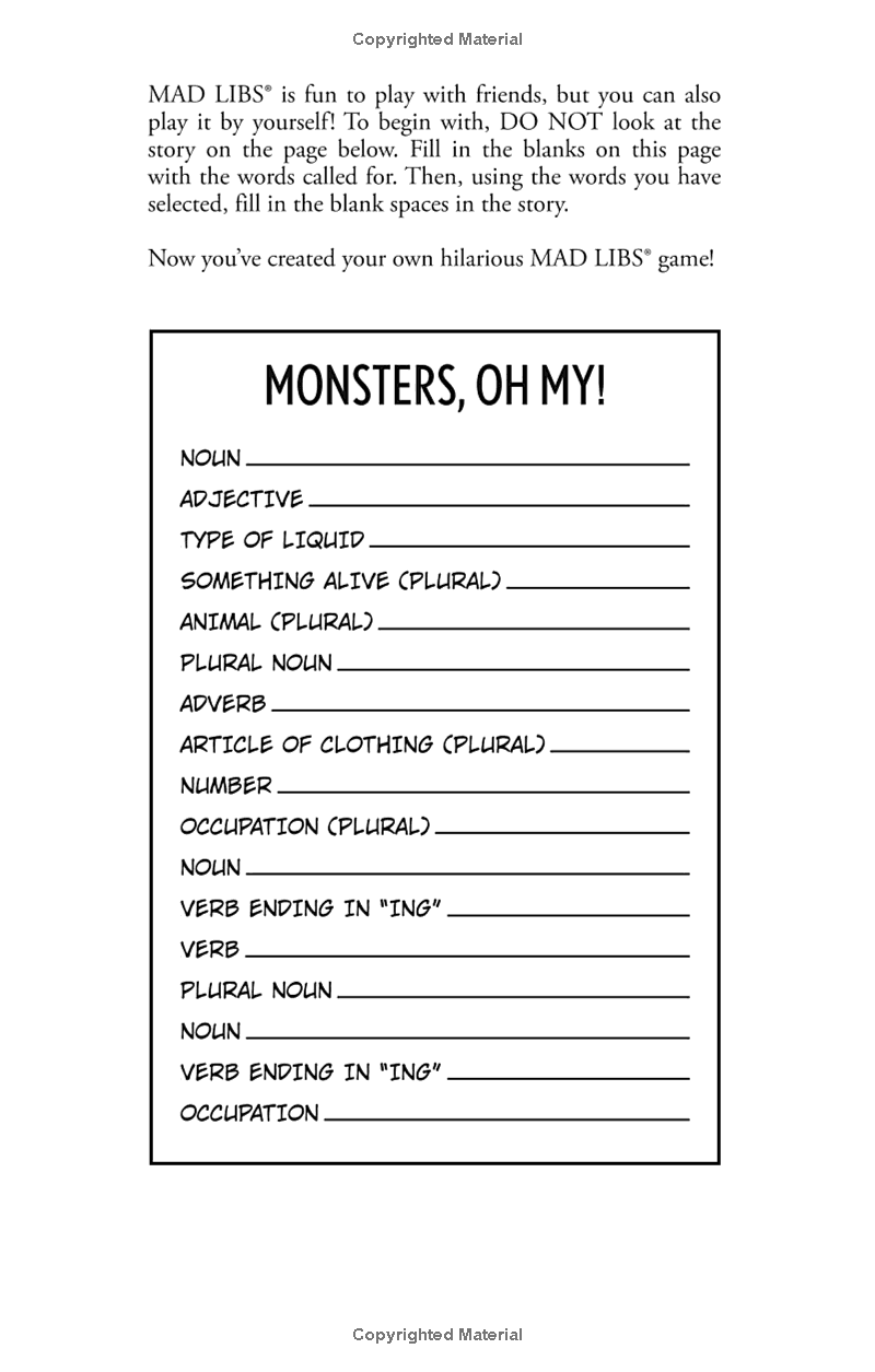 Monster Mash Mad Libs: World's Greatest Word Game - FAHASA.COM