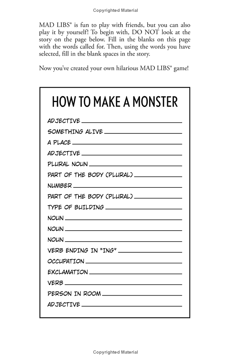 Monster Mash Mad Libs: World's Greatest Word Game - FAHASA.COM
