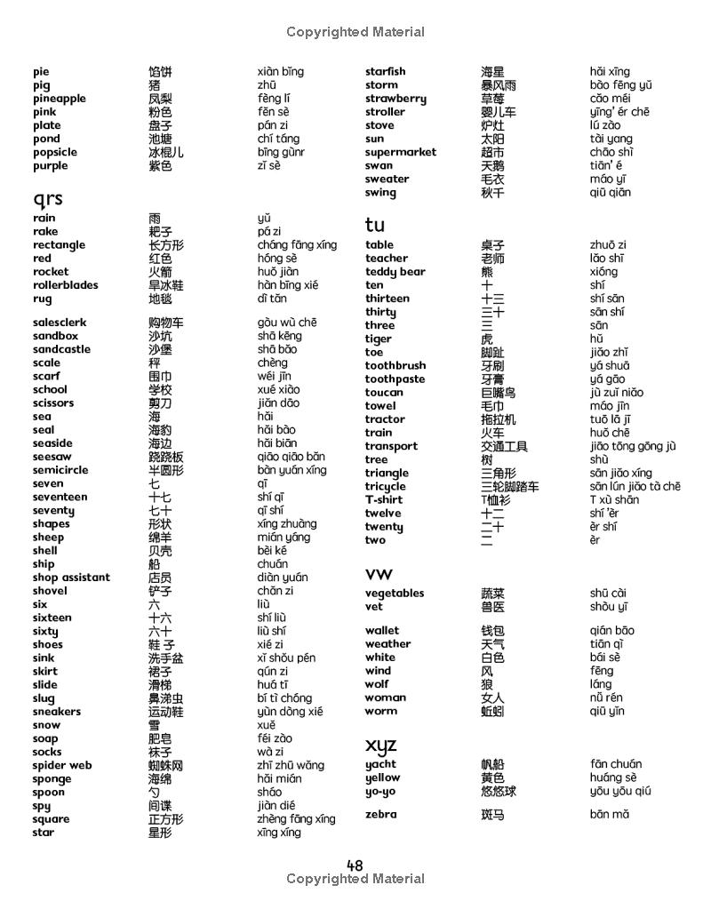 My First Mandarin Word Book