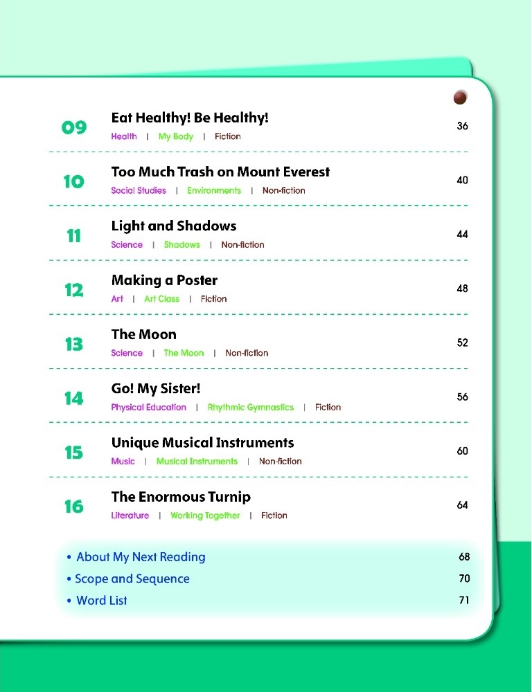 My Next Reading 6 Student Book - FAHASA.COM