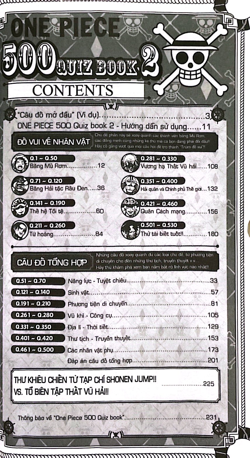 Truyện Tranh One Piece - 500 Quiz Book - Get Or Lost Challenge Wanted - Tập 2 - FAHASA.COM