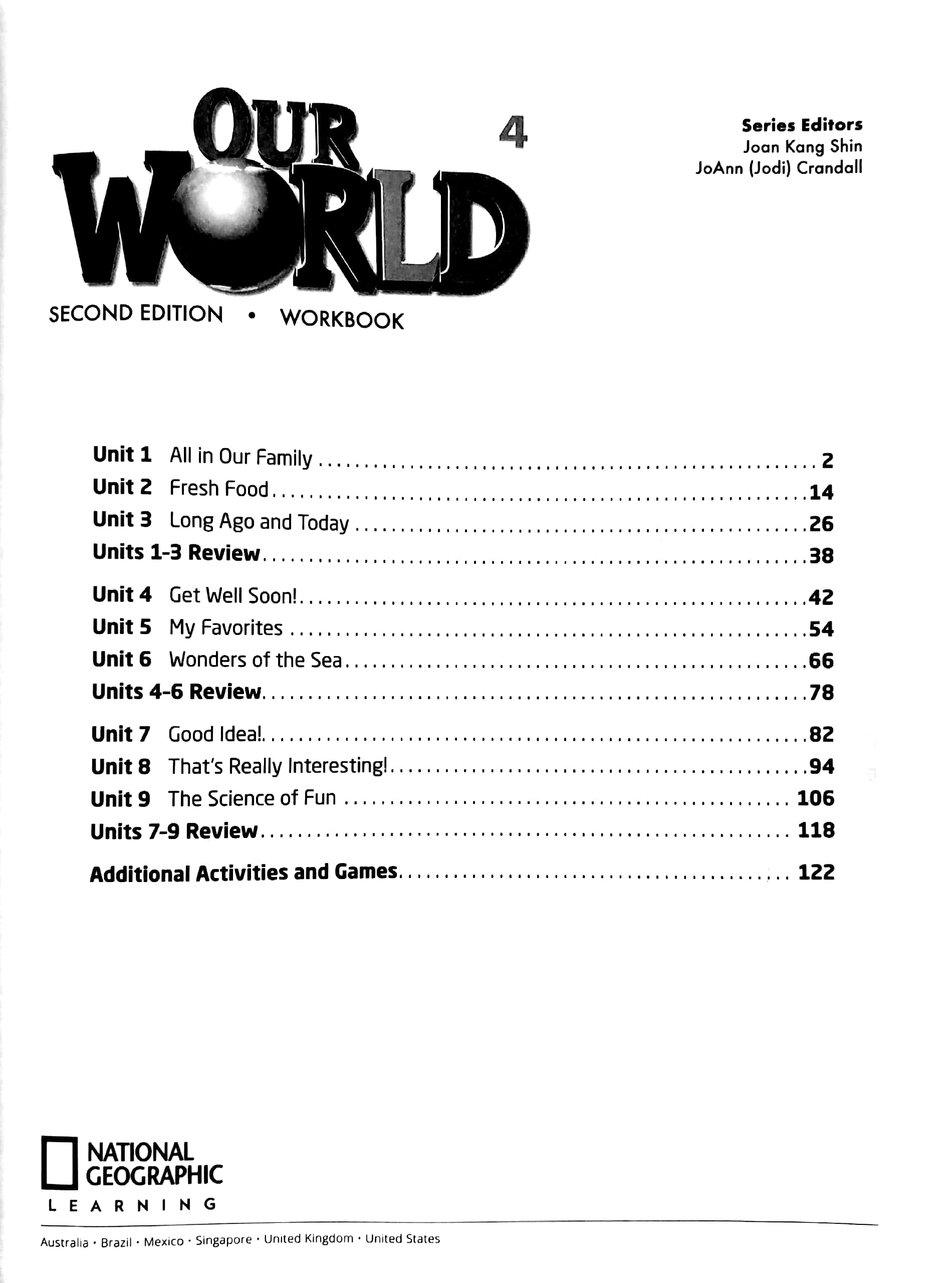 Our World 2nd Edition American English 4 Workbook - FAHASA.COM