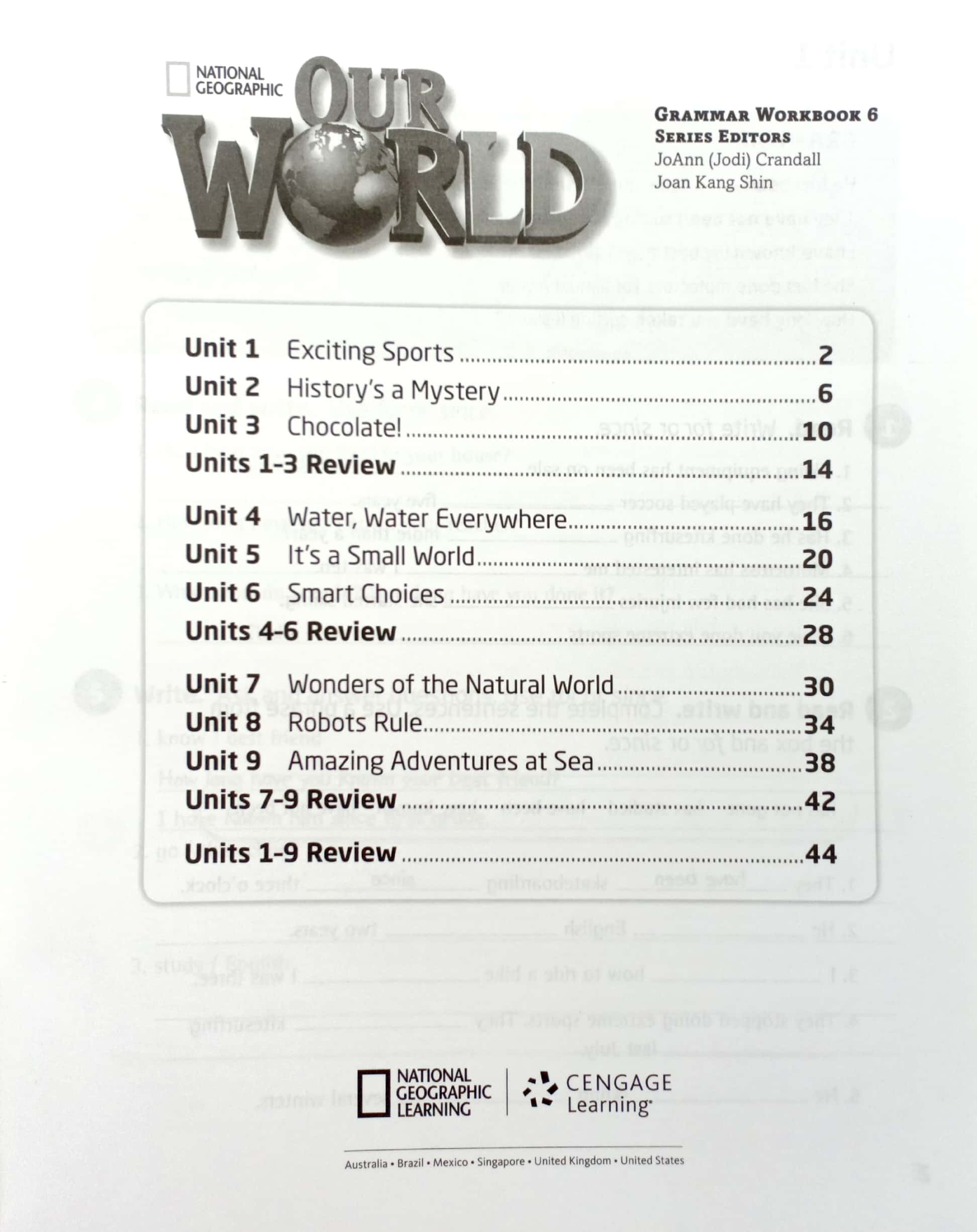 Our World 6: Grammar Workbook