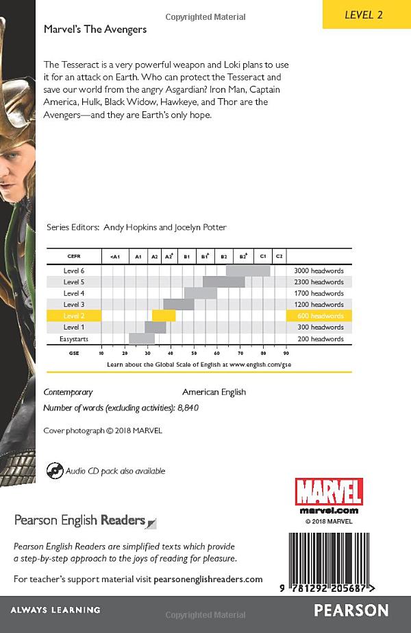 Pearson English Readers Level 2: Marvel's The Avengers (Book Only ...
